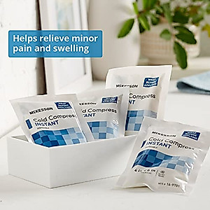 McKesson Cold Compress, Instant Cold Pack, Disposable, 4 in x 6 in, 1 Count, 24 Packs, 24 Total
