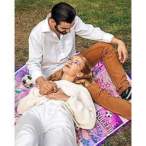 Soccer Blanket Ultra Soft Flannel Soccer Throw Blanket Soccer Gifts for Girls Women Soccer Team Soccer Lover Gifts for Kids Teens Adults 50"x40"