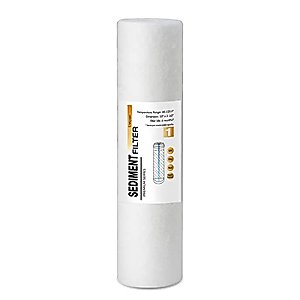 iSpring FP15US Premium Universal Sediment Water Filter Cartridges for Reverse Osmosis RO and Under Sink Water Filtration Systems, 5 Micron, 10" x 2.5", Made in USA.