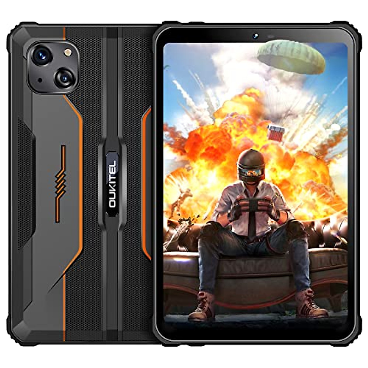 OUKITEL RT3 Rugged Android 12 Tablet, 8 Inch Waterproof-Tablet, Octa Core 7GB+64GB 1TB Expandable,5150mAh Battery Industrial Tablet PC, 16+8MP Camera, IP68&IP69K Tablets, 4G Dual SIM/5G WiFi/BT5.3/GPS