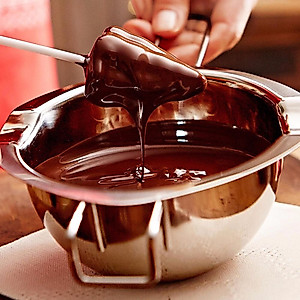 PureSec Double Boiler Stainless Steel Chocolate Melting Pot 400ML for Melting Chocolate and Candle making