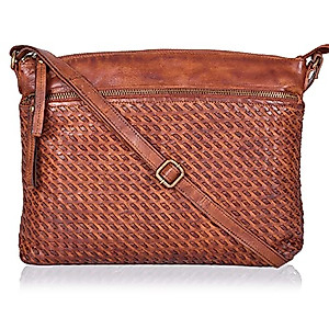 Genuine Leather Crossbody Sling bag for Women Crossover Tan Wash Bags for Women