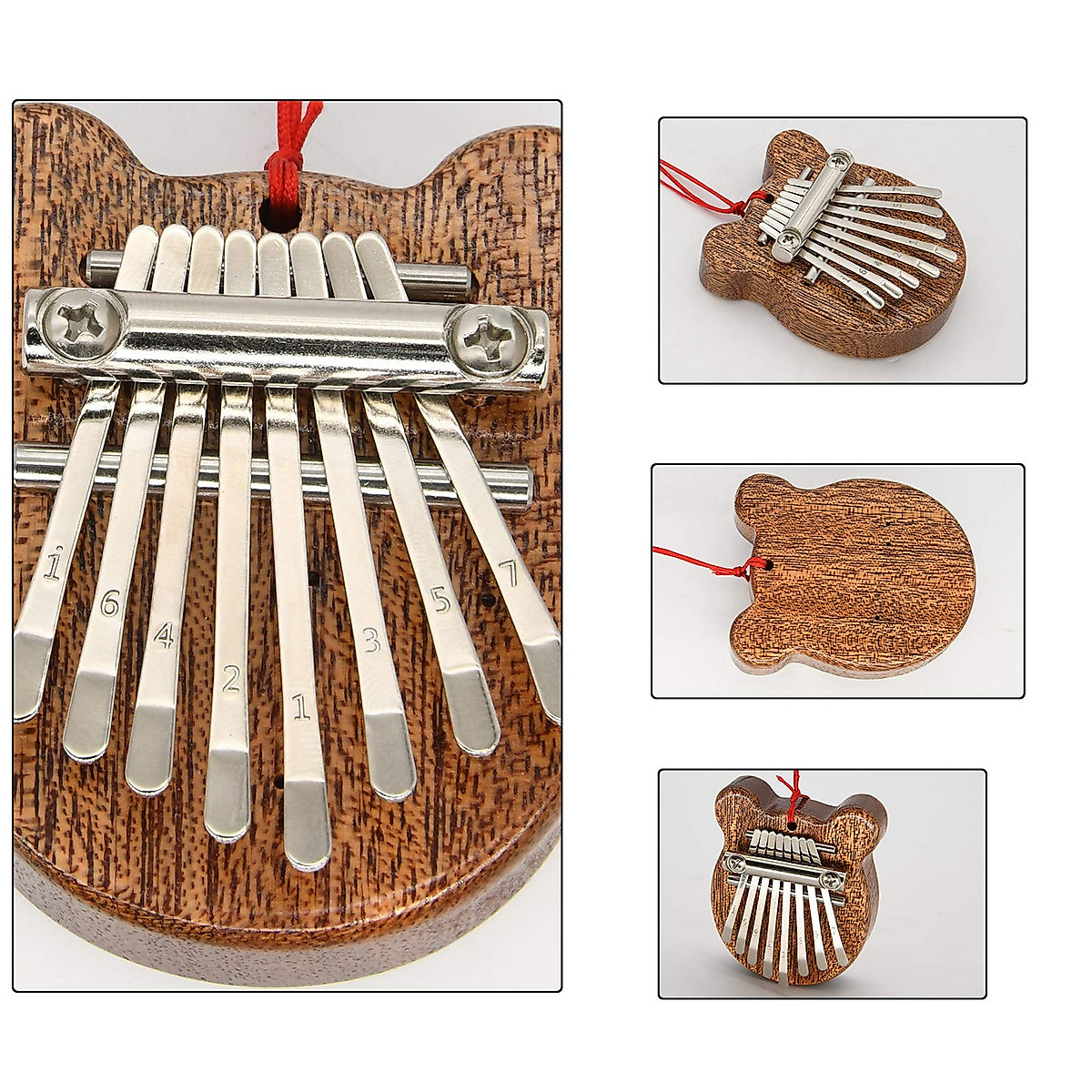 8 Key Mini Kalimba Thumb Piano, Portable Mbira Finger Piano Best Gift for Kids, Birthday, Christmas, Beginner, Party