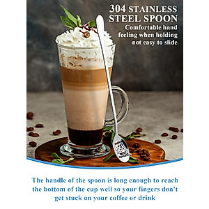 Advivio Funny Engraved Stainless Steel Espresso Spoons for Coffee Lovers Gifts, Harry Potter Easter Basket Coffee Ice Cream Spoop for Bookworms, Harry Potter Fans Thanksgiving Graduatiod Gifts