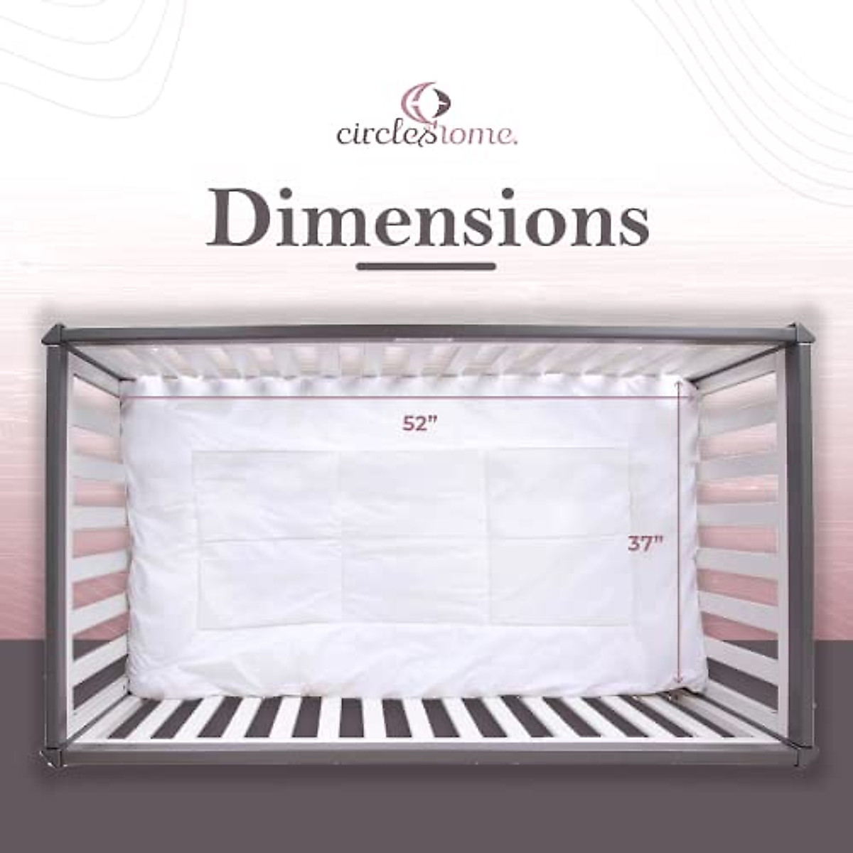 CIRCLESHOME 100% Cotton Toddler Comforter for Crib & Bed, Healthy and Breathable Baby Quilt Blanket (37x52) White