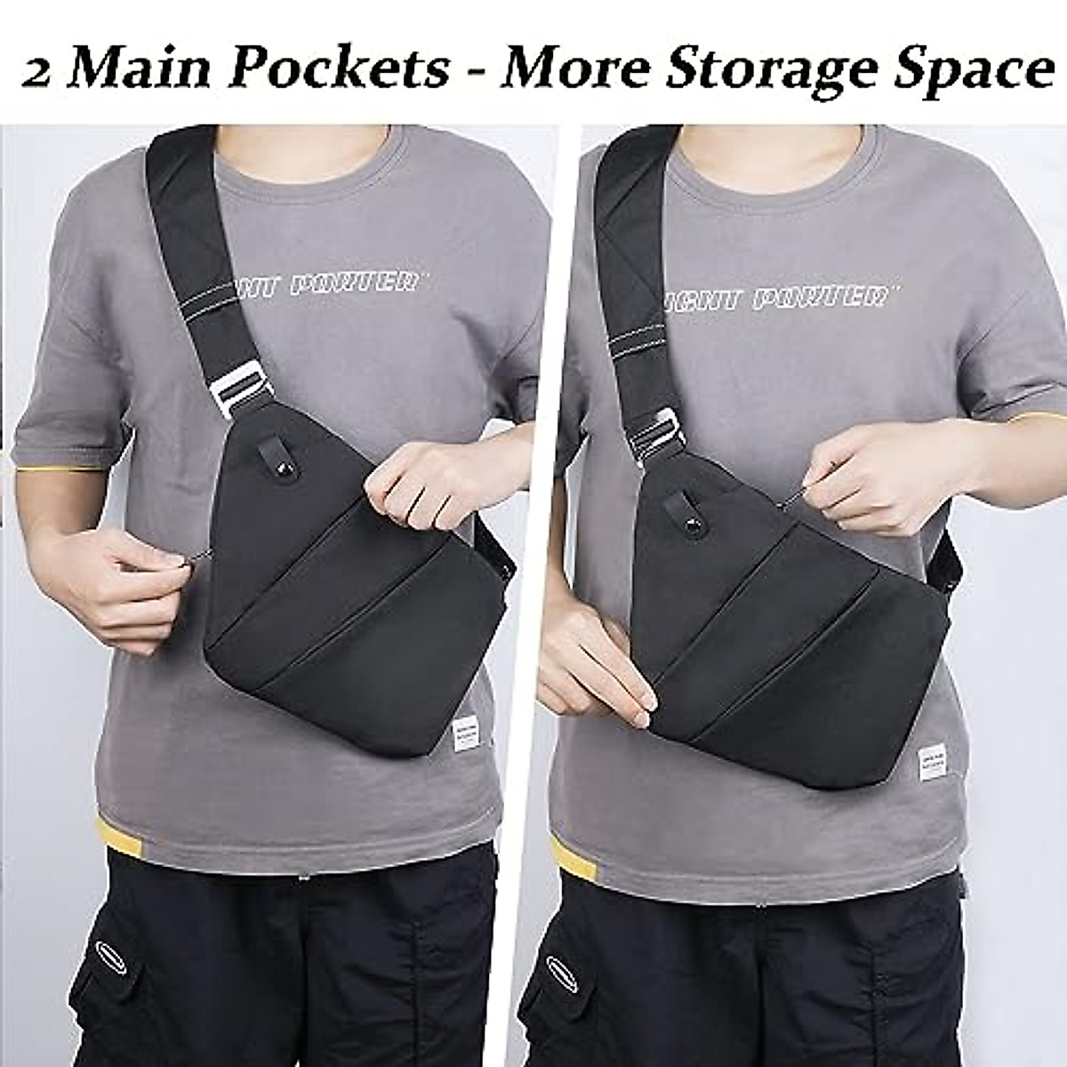 VADOO Personal Flex Bag, Anti-theft Crossbody Bag for Travel Sport Lightweight Sling Bag for Women and Men