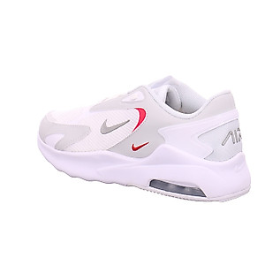 Nike Women's Air Max Bolt Running Shoes, White/MTLC Platinum-Siren Red, 8.5 M US