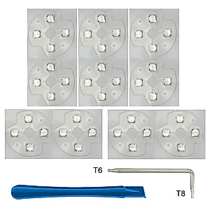 Onyehn D-Pad Button Conductive Film Sticker,Metal Dome Switch Sticker Replacement Kit for Xbox One Controller(10 Pack)