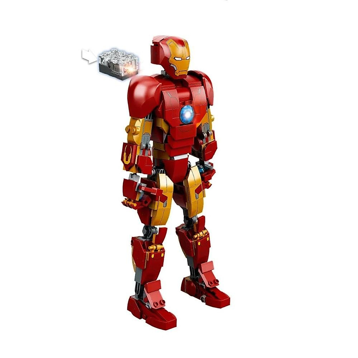 LEGO Marvel Iron Man Figure 76206 Collectible Buildable Toy, Kids Bedroom Display Model from Avengers: Age of Ultron, Infinity Saga Set