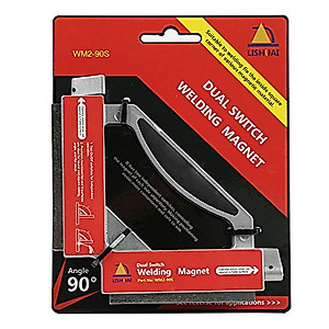 LISHUAI Double Switch Neodymium Welding Magnets,Strong NdFeB Magnetic Clamp,Magnetic Welding Holder 50Kgf