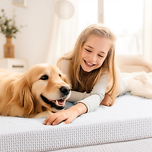 Subrtex Mattress Topper, Gel-Infused Memory Foam Mattress Topper, High Density Cooling Bed Topper Pad with Breathable Removable Fitted Cover CertiPUR-US Certified (2 Inch, King)