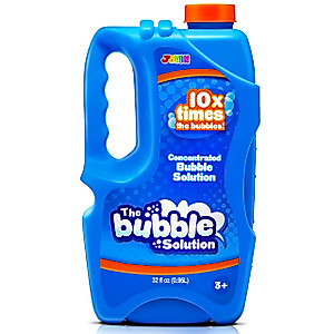 JOYIN 32 oz Bubble Solution Refills (close to 1L/ 2.5 Gallon) Big Bubble Solution, Bubble Concentrated for Easter Bubbles, Bubble Machine, Bubble Gun, Bubble Wands, Bubble Mower, Bubble Juice Refills