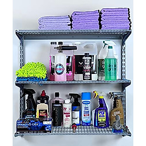 Triton Products 1795 Storability 34-Inch Length by 32-Inch Height Wall Mount Shelving Unit with 3-Wire Shelves