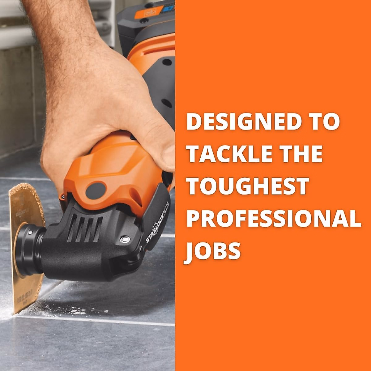 Fein Cordless MultiMaster AMM 500 Plus Top 4 Ah AS for Interior Construction and Renovation - Starlock Plus Mount, QuickIn System, Constant Speed, Metal Drive Head - 71293861090