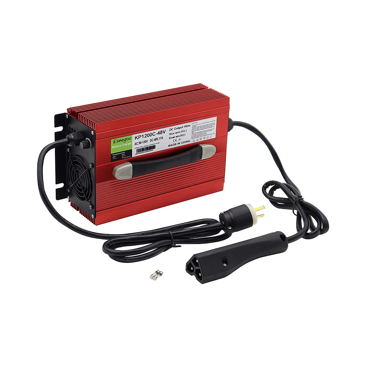 Eseegoo 48 Volt 17 AMP Golf Carts Battery Charger Compatible with EZGO RXV & TXT Battery Charger for 48 Volt Golf Carts with RXV Plug/ 3 Pin Triangle Style Plug