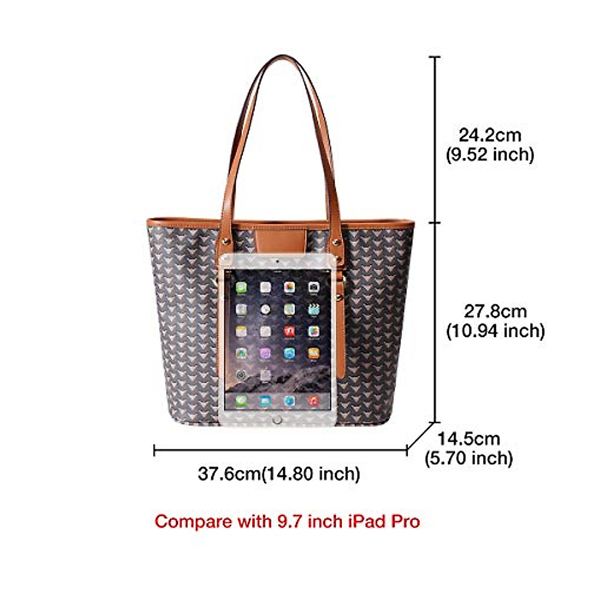 PVC Leather Crossbody Bags for Women, Faux Leather Ladies Signature Shoulder Bag Tote Purse Fashion Satchels (brown5)