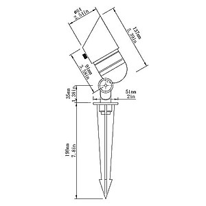 Lumina 4W LED Landscape Lighting Waterproof Landscape Lights Outdoor Low Voltage Spotlights for Walls Trees Flags Light with Warm White MR16 LED Bulb ABS Ground Stake (Bronze, 2 Lights)