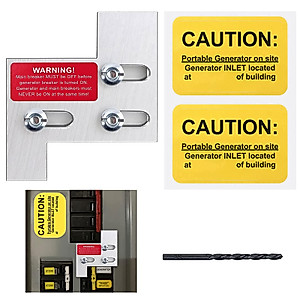 Generator Interlock Kit Compatible with GE General Main 150 or 200 Amp Panels, 1-1/4" Spacing Between Main and Branch Breakers, Electrical Interlock Kit