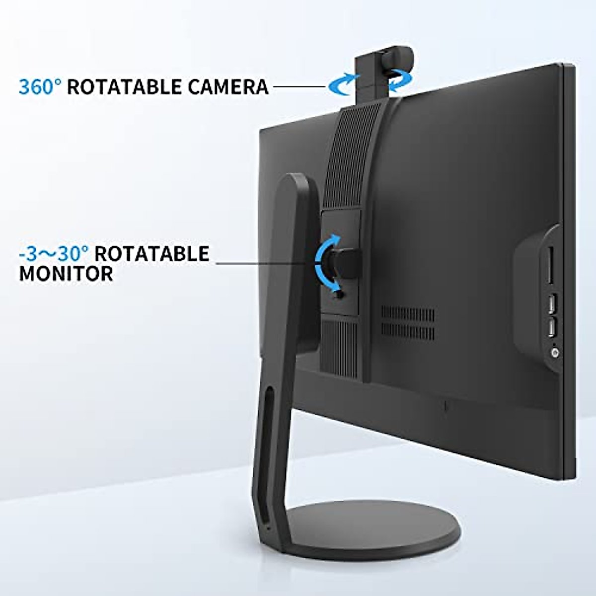 24” All-in-One Computers, Intel i5 Quad-Core Desktop Computer with Camera, 16G Ram 512G SSD IPS HD Display, WiFi Bluetooth for Home Entertainment Business Office