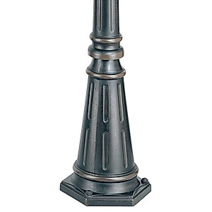 John Timberland Hepworth Traditional Outdoor Post Light Pole and Cap Base Classic Bronze Brown 76 3/4" Accessory for Exterior House Porch Patio Deck Yard Garden Driveway Home Lawn Walkway