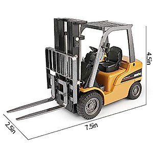1/50 Scale Diecast Forklift Truck Toys, High Detail Metal Construction Vehicles Model Toy for Kids (Forklift)