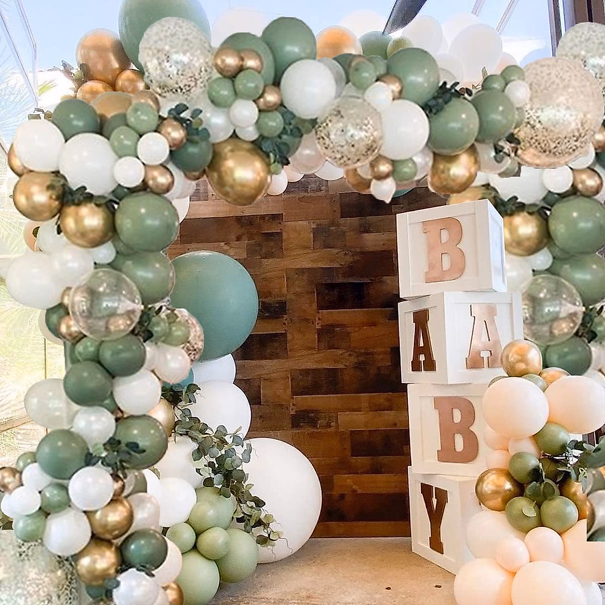 Sage Green Balloon Garland Kit Arch Oh Baby Shower Olive Matte Different Sizes Decor Happy Birthday Party Decorations