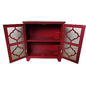 Kings Brand Furniture Red Finish Wood Buffet Cabinet Console Table