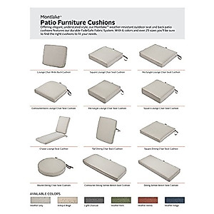 Classic Accessories Montlake FadeSafe Water-Resistant 18 x 2 Inch Round Outdoor Chair Seat Cushion Slip Cover, Patio Furniture Cushion Cover, Heather Grey, Patio Furniture Cushion Covers