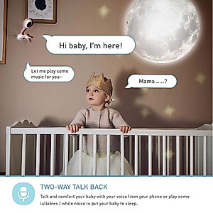 Lollipop Baby Monitor with True Crying Detection (Turquoise) - Smart WiFi Baby Camera - Camera with Video, Audio and Sleep Tracking Bundled with Portable Pacifier Holder, 1 Count (Pack of 1)