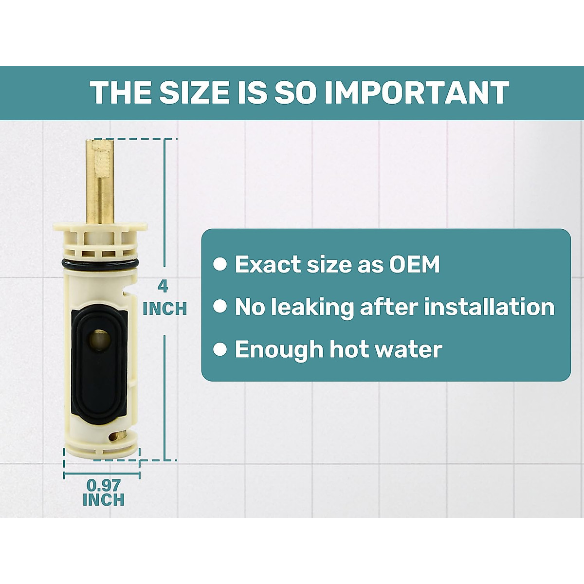 1222 Cartridge Kit Compatible with Moen Tub Shower, Replacement for Moen Posi Temp One-Handle Faucets, Durable Brass