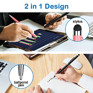 Stylus Pens for Touch Screens, Stylus Pen 10-Pack High Precision Capacitive 2 in 1 Stylus Ballpoint Stylists Pens Universal for iPhone iPad Tablet Laptop Kindle Samsung Galaxy All Touch Screens Device