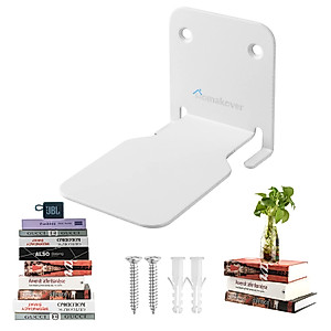 Homakover Floating Bookshelves, Iron Invisible Floating Shelves, Heavy Duty Wall Mounted Book Organizer, Steel Constructed Hidden Bookshelf, Multipurpose Wall Ledge Shelves for Paperback Books