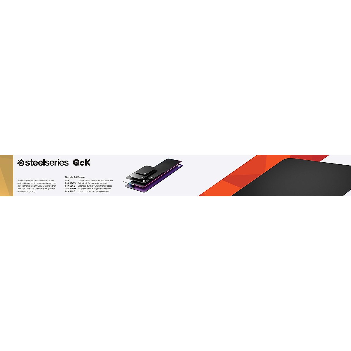 SteelSeries QcK Gaming Mouse Pad - Large Cloth - Optimized For Gaming Sensors