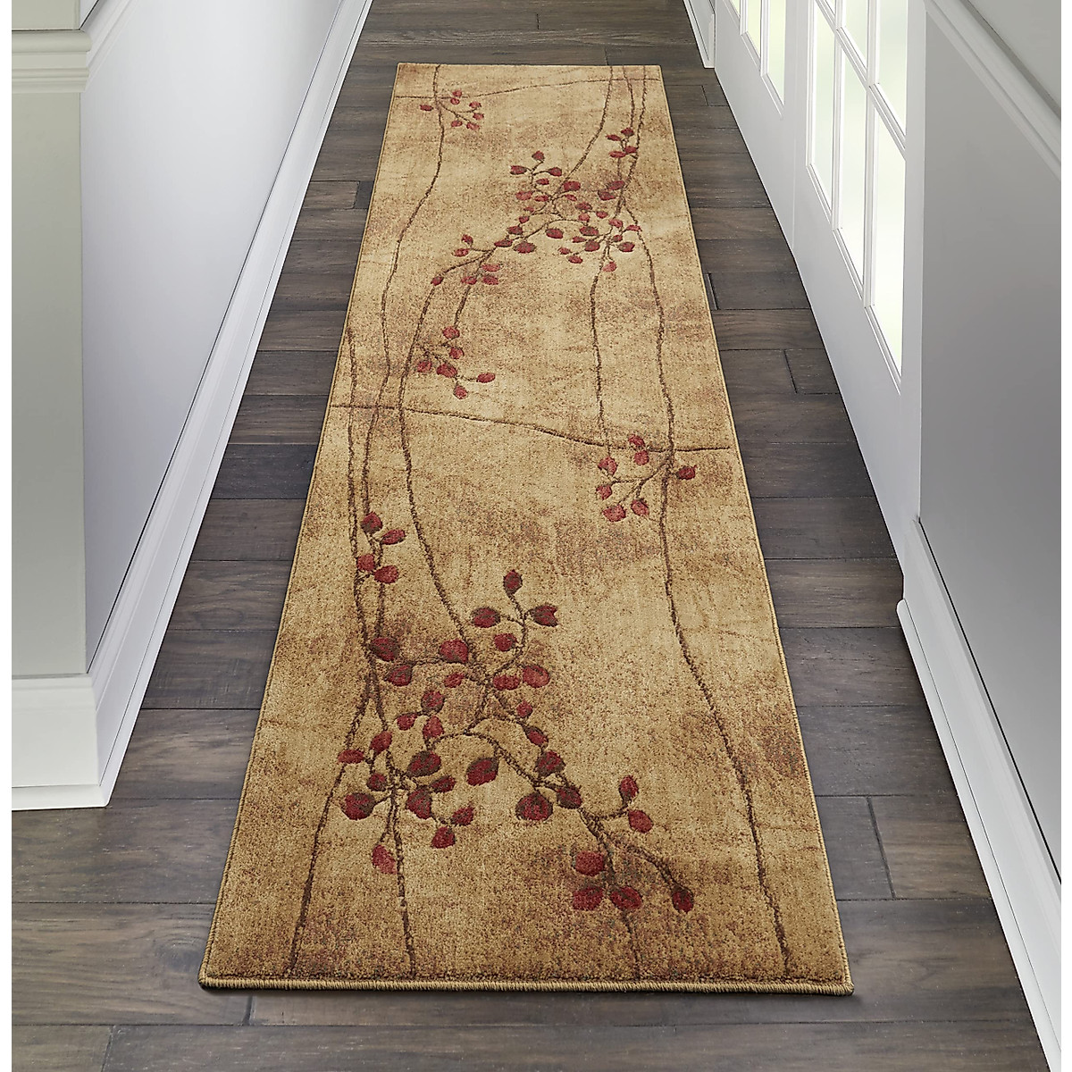 Nourison Somerset Rustic Latte 2' x 5'9" Area-Rug, Easy-Cleaning, Non Shedding, Bed Room, Living Room, Dining Room, Kitchen (2x6)