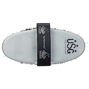 H.A.S HAAS Mould Horse Brush Large Silver 200 x 85,Medium