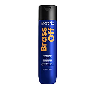 Matrix Brass Off Blue Shampoo | Refreshes, Tones & Neutralizes Brassy Tones | Color Depositing Shampoo | For Lightened Brunettes or Dark Blondes | For Color Treated Hair