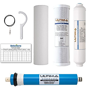 Better Home Water Treatment 4-Stage Ultima Water-Filter System with 50 GPD Reverse-Osmosis Membrane and FPT Connect Post Filter