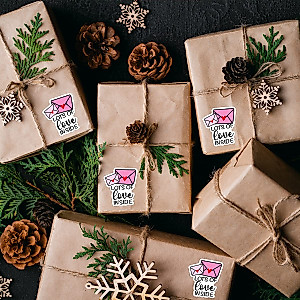 Littlefa Cute Lots of Love Inside Stickers,Happy Mail Stickers,Love Mail Stickers,Small Business Stickers,Envelopes Seal Stickers,Mail Packaging Sticker for Small Business 500 PCS