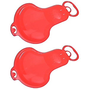 BESPORTBLE Lawn Sleigh 2pcs Snow Sleds Lightweight Flying Carpet Portable Rolling Snow Slider Disc Toy Snow Saucer Sleds Random Color Flying Carpet Sled