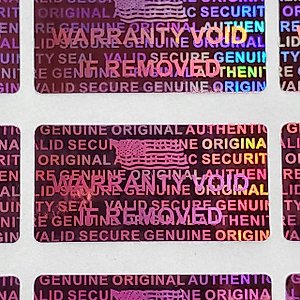 1000 Hologram Seal Pink Tamper Evident Labels Stickers 15 mm x 30 mm-(Pink)