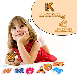 Easter Basket Stuffers for Toddler, Alphabet Magnets, ABC Learning Toys for Kids Ages 3-5, Magnetic Alphabet Letters, Fridge Magnets for Toddlders 3 4 5 Years Old