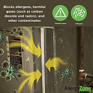 AllergyZone FilterLock Furnace Filter Slot Seal – Magnetic Seal Cover for Any 1” Furnace Filter, Up To 25” Long, Reduce HVAC Air Leaks, Green