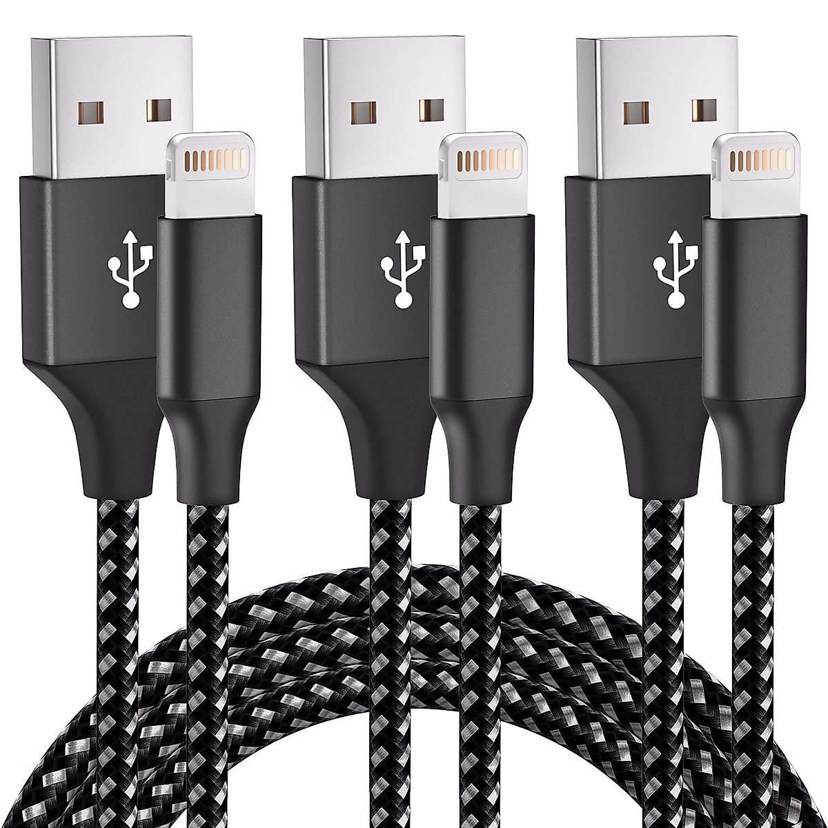 Bkayp iPhone Charger MFi Certified 3pack 10FT Long Lightning Cable Fast Charging High Speed Data Sync USB Cable Compatible iPhone 14/13/12/11 Pro Max/XS MAX/XR/XS/X/8/7 Plus and More