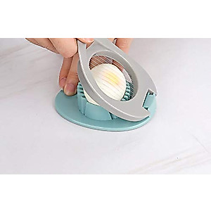 Ortarco Egg Slicer for Boiled Eggs Strawberry Cutter with Stainless Steel Wire （Green）