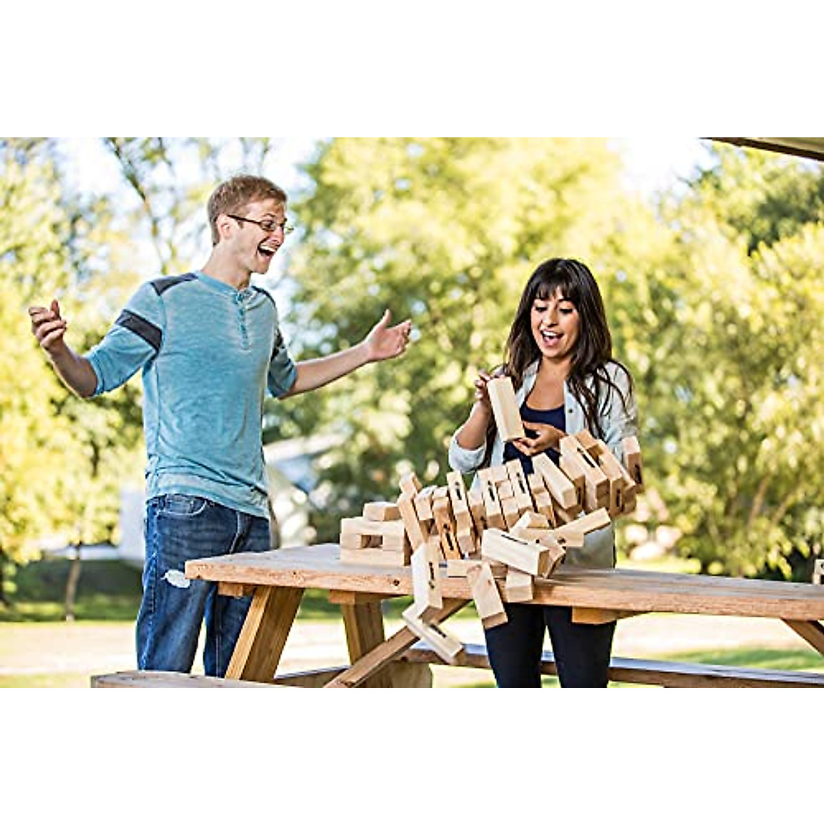 Triumph Sports Triumph Large Tumble Tower - Includes 54 Wood Tumble Blocks and Carry Case