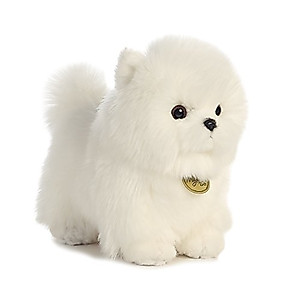 Aurora® Adorable Miyoni® Tots Pompom Pup Stuffed Animal - Lifelike Detail - Cherished Companionship - White 9 Inches