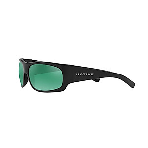 Native Men's XD9030 Versa SV Polarized Rectangular Sunglasses, Matte Black/Green Reflex, 62mm