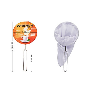 DDPREMIUM Traditional Thai Style Tea Filter Stainless Steel Size 5.5 Inches