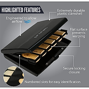 Protec Bb Clarinet Reed Case for 12 Reeds (Opaque Black), Model A250