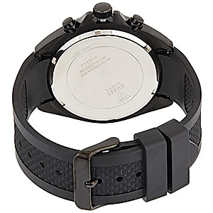 GUESS 45 mm Surge Copper Wire Sunray Textured Dial Silicone Strap W1168G3 Black One Size
